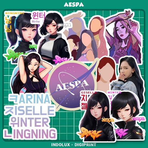 Jual AESPA Sticker 24 PCS KPOP Stiker Karina /Giselle / Winter ...