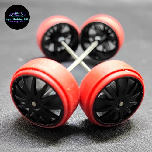 Jual Tamiya Ban Bubut STO Red Avante Original Velg Project D Hard shaft ...