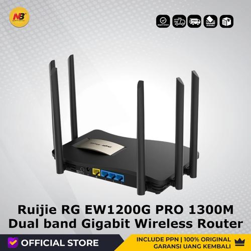 Promo Ruijie RG EW1200G PRO 1300M Dual band Gigabit Wireless Router ...