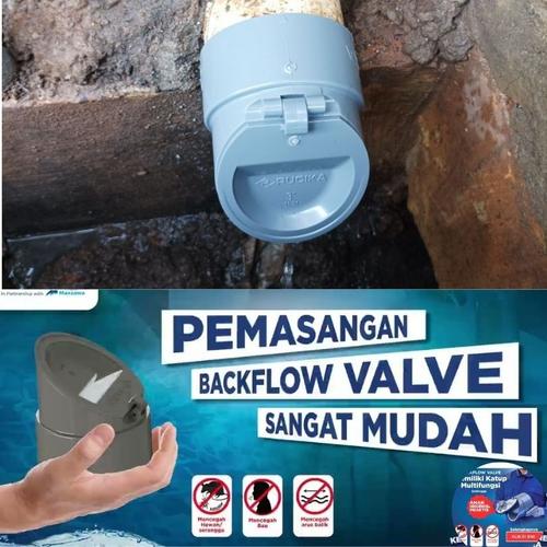 Jual Katup Saluran Pembuangan Air Paralon Pipa Pvc 4 inch Buka Tutup ...