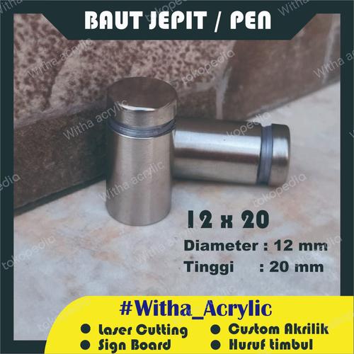 Jual Pen / Baut Jepit Kaca / Akrilik 12 x 20 - Kota Denpasar - Witha ...