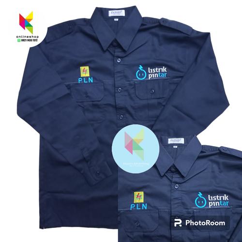 Jual kemeja PLN listrik pintar seragam PLN navy lengan panjang - biru Dongker, L - Jakarta Pusat ...