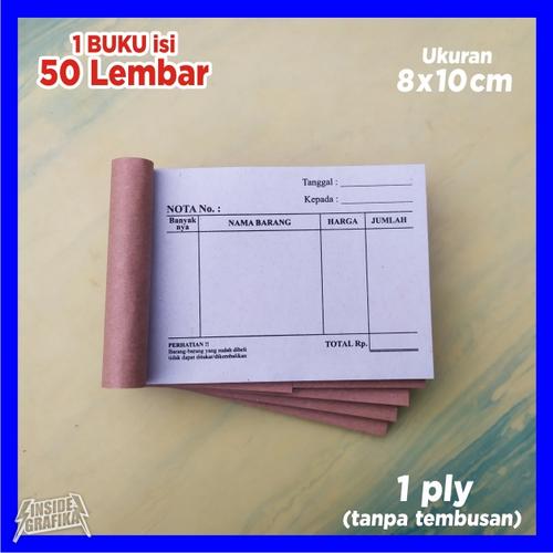 Jual Nota Kosong Polos Kecil Bon Toko Kosongan Jual Beli Kelontong ...