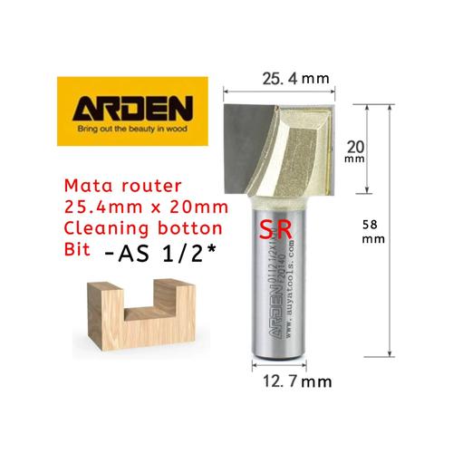 Jual Mata Router/ Profil 25mm × 20mm As 1/2 Cleaning Bottom Bit Merk ...