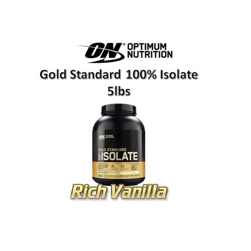 Promo ON Gold Standard 100% Isolate 5 Lbs Whey Protein Rich Vanilla ...