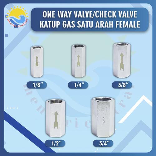 Promo Check valve /one way valve /no return valve 1/4" 1/2'' 1/8'' 3/8 ...