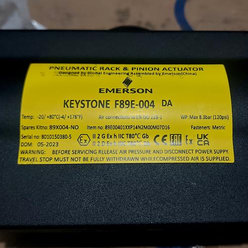 Jual KEYSTONE PNEUMATIC ACTUATOR FIGURE F.89E 004 DA - Kota Surabaya ...
