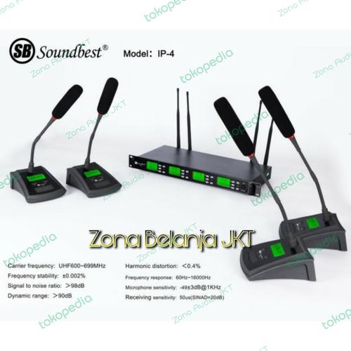Jual MIC WIRELESS MEJA PODIUM CONFERENCE RAPAT SOUNDBEST IP 4 ORIGINAL - Jakarta Barat - Zona ...