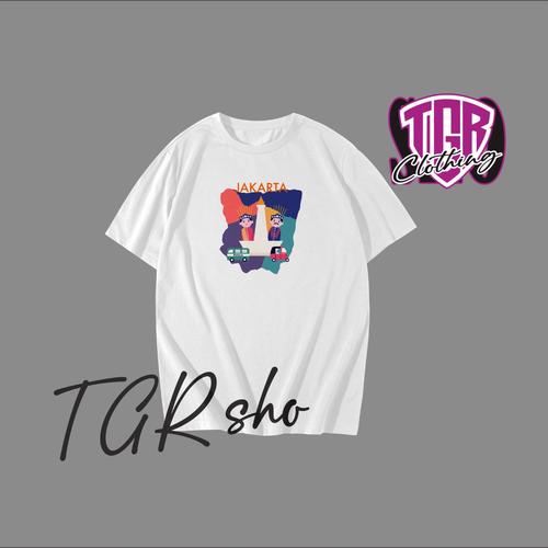 Jual baju oleh oleh jakarta t-shirt kaos jakarta oleh² type 2 - Biru ...