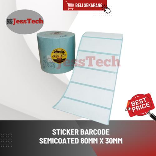 Jual Label Barcode Semicoat 80x30 mm / 80 x 30 mm / 8x3 cm stiker label ...