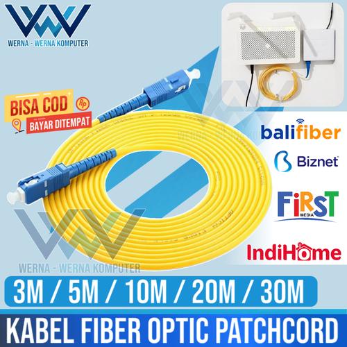 Jual Kabel FO Fiber Optic Internal SC-SC For Ethernet Indihome 10 Meter ...