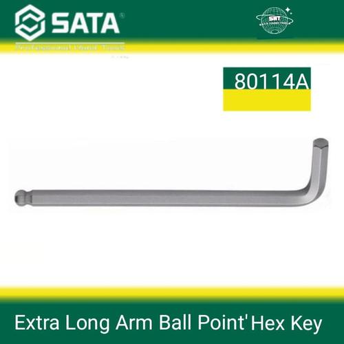 Jual SATA Kunci L 8 mm Metric Extra Long Ball Point Hex Key 80114A ...