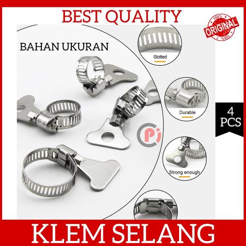Jual Isi 2 Pcs Klem Selang Hose Clamp Stainless Steel Model 5/8 3/4 1 ...