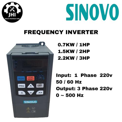 Jual Inverter VFD 0.7KW/1.5KW/2.2KW Input 1phase 220V Output 3phase 220V - Kota Tangerang ...