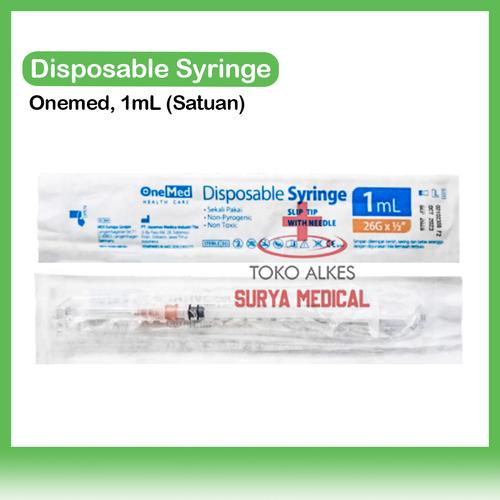 Jual Spuit 1ml | Syringe With Needle | Alat Suntik 1cc OneMed Satuan ...