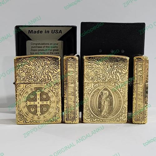 Jual Zippo Original Constantine St Benedict 5 sisi Japan Finish ...