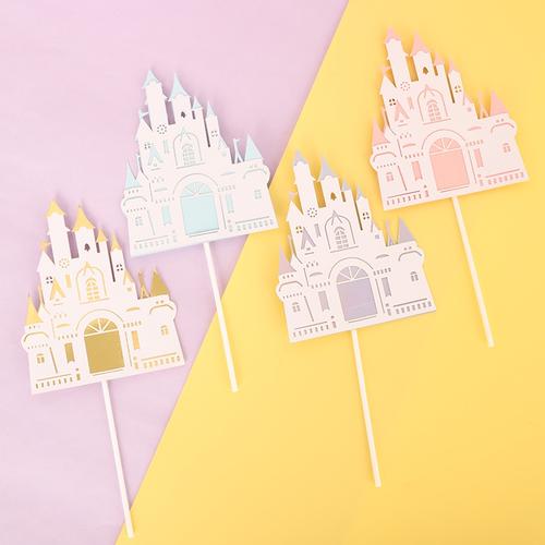 Jual Topper kue ulang tahun anak bentuk istana warna biru cake topper ...