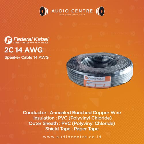 Promo Federal Kabel Cable Speaker 14 AWG 2C - 1Roll(100mtr) Cicil 0% 3x ...