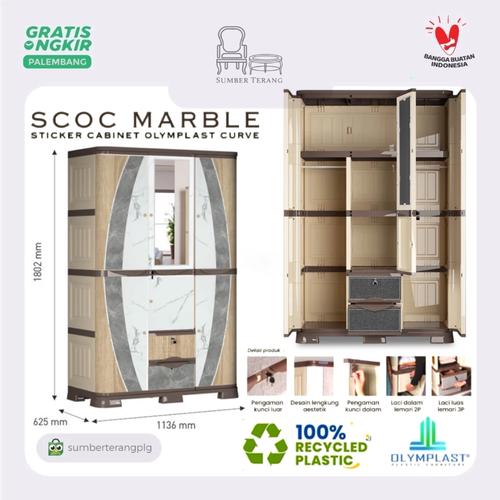 Promo OLYMPLAST Lemari Pakaian Plastik Besar Printing 3 Pintu SCOC ...