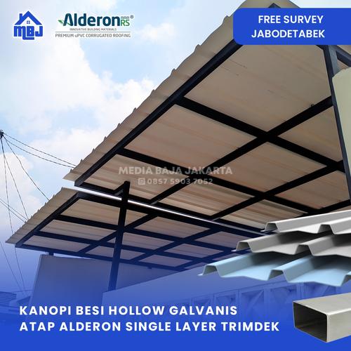 Jual kanopi besi hollow atap alderon single layer - Jakarta Barat ...