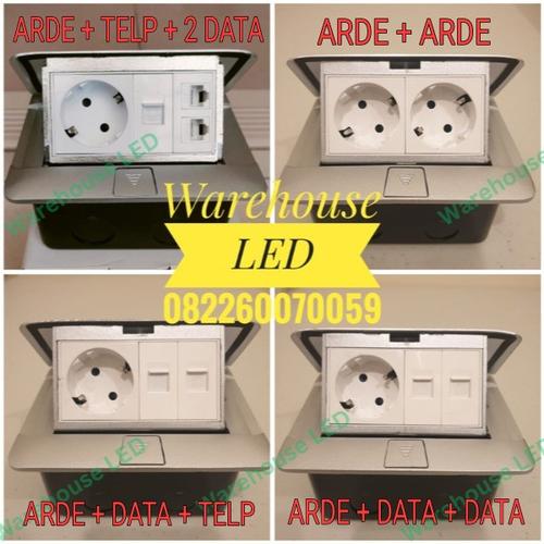 Promo Stop Kontak Lantai 4 Modul Stopkontak EU+Telp+2Data Mirip Legrand ...