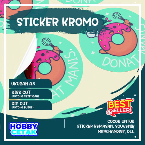 Jual Cetak Sticker Kromo / Chromo Ukuran A3+ Desain Custom - Tanpa ...