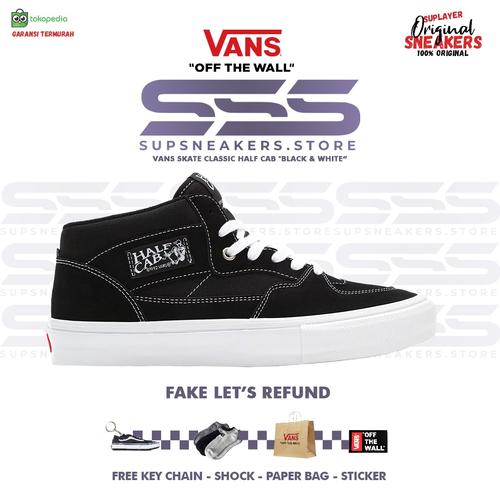 Promo Vans Skate Classic Half CAB Black White Original - 45 - Jakarta ...