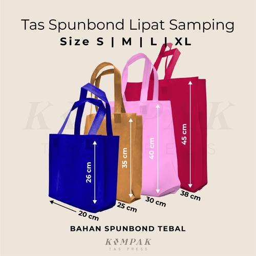Jual Tas Spunbond Press Handle Lipat Samping Box Kantong Goodie Bag ...