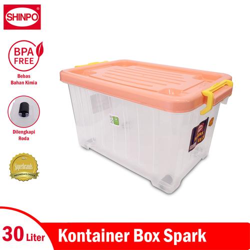 Jual SHINPO Kontainer Plastik Dengan Roda Spark Container SPO-SIP-110-CB-30 - Ungu Muda ...