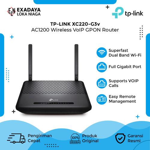 Jual TP-Link XC220-G3v AC1200 Wireless VoIP GPON Router - Jakarta Pusat ...