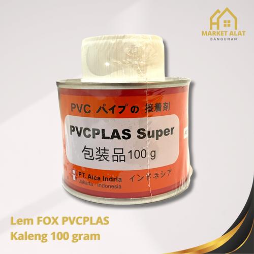 Jual Lem FOX PVCPLAS Kaleng 100 gram / Lem FOX Pipa PVC / LEM PVC PLAS ...