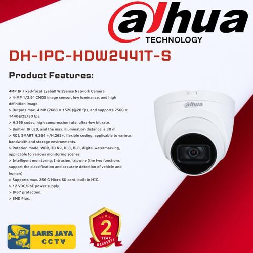 Jual DH-IPC-HDW2441T-S - DAHUA IP CAMERA 4MP INDOOR TURRET WIZSENSE - Jakarta Pusat - HARCO ...