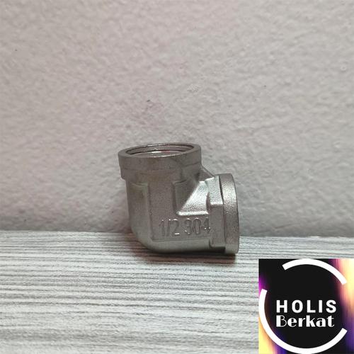 Jual Sambungan Nepel Elbow / Knee L Drat Dalam 1/2" SS 304 - Kota Bandung - holis berkat | Tokopedia