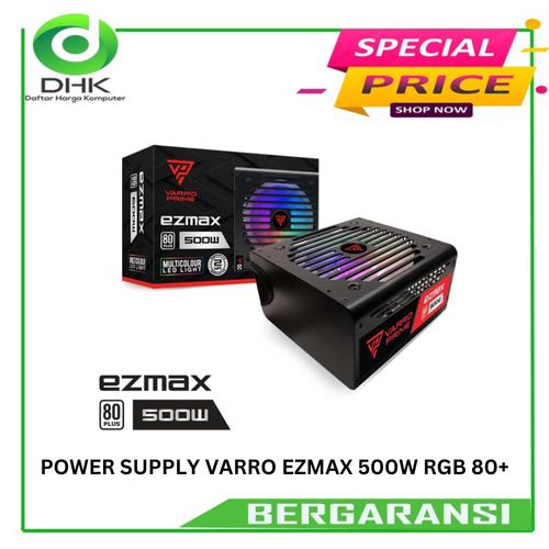 Jual POWER SUPPLY VARRO EZMAX 500W RGB 80+ - Jakarta Pusat - Daftar ...