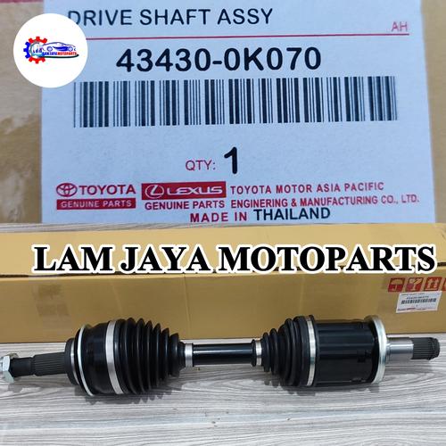 Jual CV JOINT ASSY HILUX REVO FORTUNER VRZ DRIVE SHAFT ASSY 43430-0K070 ...