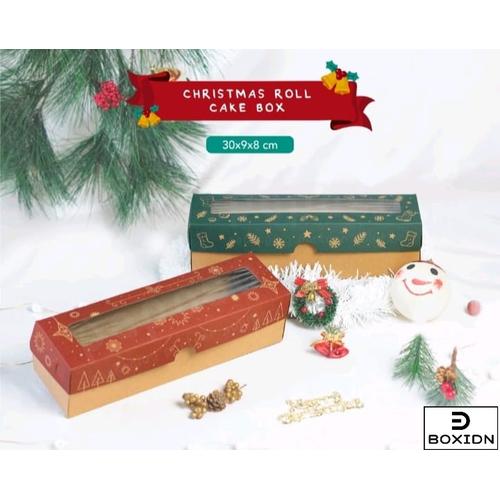 Jual Box Natal Roll Cake Box Natal 30x9 Box natal bolu gulung Box natal ...