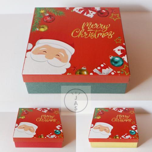 Jual JASBOX Box natal 20x20x8cm / hampers box jakarta / custom hard box ...