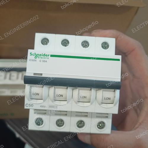 Jual MCB 4P IC60N 50A 63A 6KA A9F74450 SCHNEIDER ORIGINAL A9F74463 ...