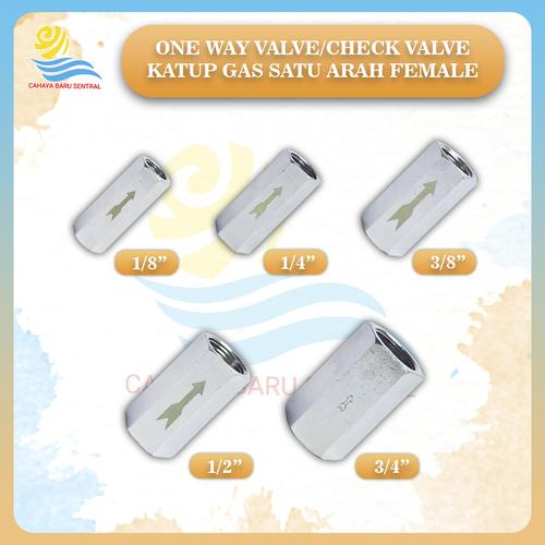 Promo Check Valve / One Way Valve / No Return Valve 1/2 - 1/8 INCH ...