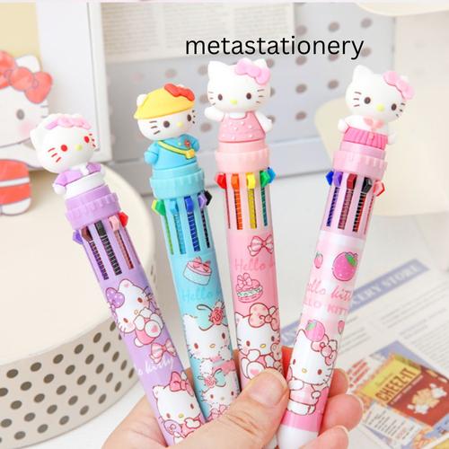 Jual Pulpen 10 Warna / Pulpen Motif Lucu / Pen Color Kawaii Hello Kitty ...