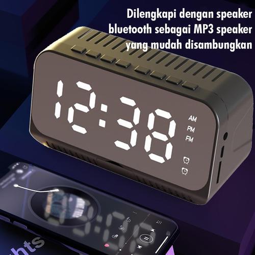 Jual SPEAKER JAM DIGITAL FLECO BLUETOOTH / RADIO / USB / ALARM ...