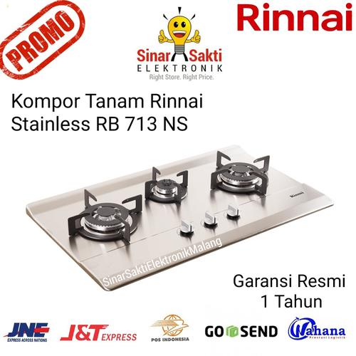 Jual Kompor Tanam Rinnai Gas 3 Tungku RB 713 NS Stainless 713NS 713N (S ...