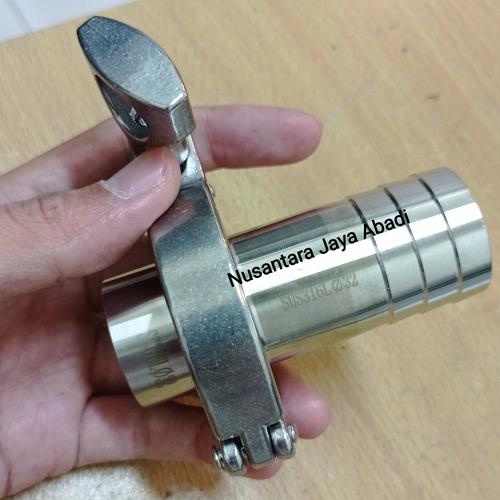 Jual Clamp Hose Ferrule Sanitary Stainless 316L 1 1/4 " inchi 32 mm ...