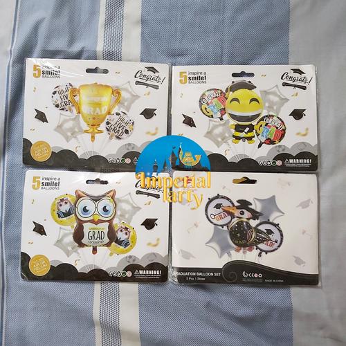 Jual Balon Foil Set Graduation Graduate Lulus Congrats Grad Wisuda ...