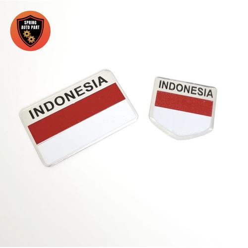 Jual Emblem Stiker Mobil Bendera INDONESIA Bahan ALUMINIUM - B ...