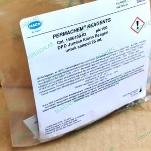 Jual HACH 1406499 DPD Total Chlorine Reagent Powder Pillows 25 ml /pk ...