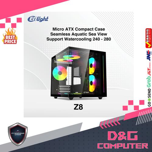Jual Enlight Z8 gaming case Free 3 Fan RGB F124 - hitam - Jakarta Pusat ...