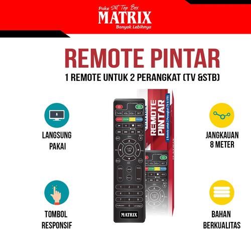 Jual REMOTE PINTAR ( MATRIX ) 1 REMOTE BISA 2 PERANGKAT "TV BISA,STB ...