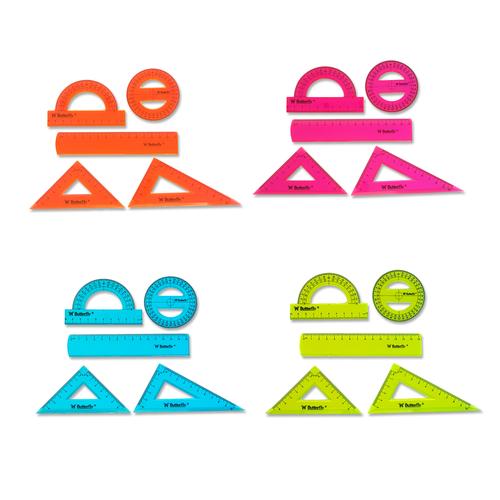 Jual Penggaris Segitiga Butterfly BT 500 SET / Set Penggaris - Merah ...