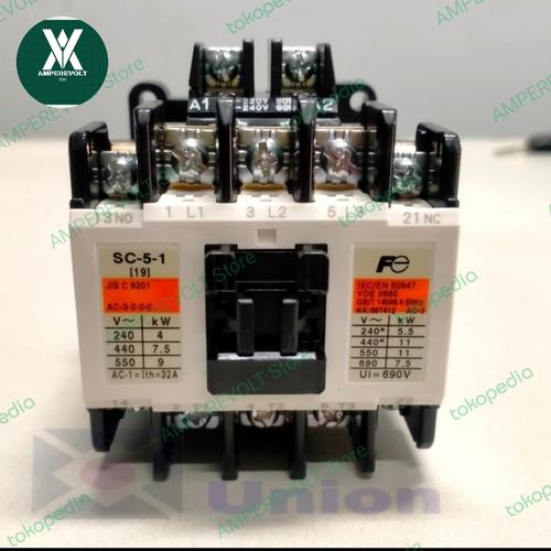 Jual CONTACTOR FUJIELECTRIC SC-5-1 COIL 110V 220V 380V - 380V - Jakarta ...